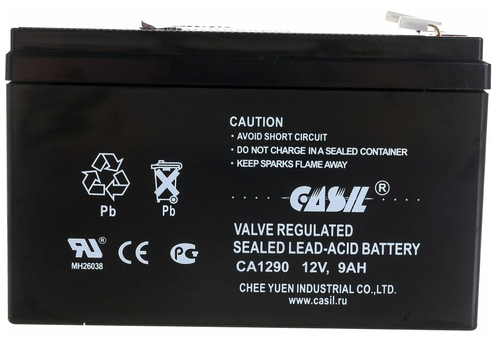 Аккумуляторная батарея CASIL CA1290 12 В, 9 Ач, F2 10601038