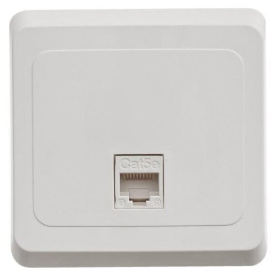 Розетка Systeme Electric (schneider Electric) SCHNEIDER ELECTRIC этюд компьютерная RJ45 кат.5e, белый