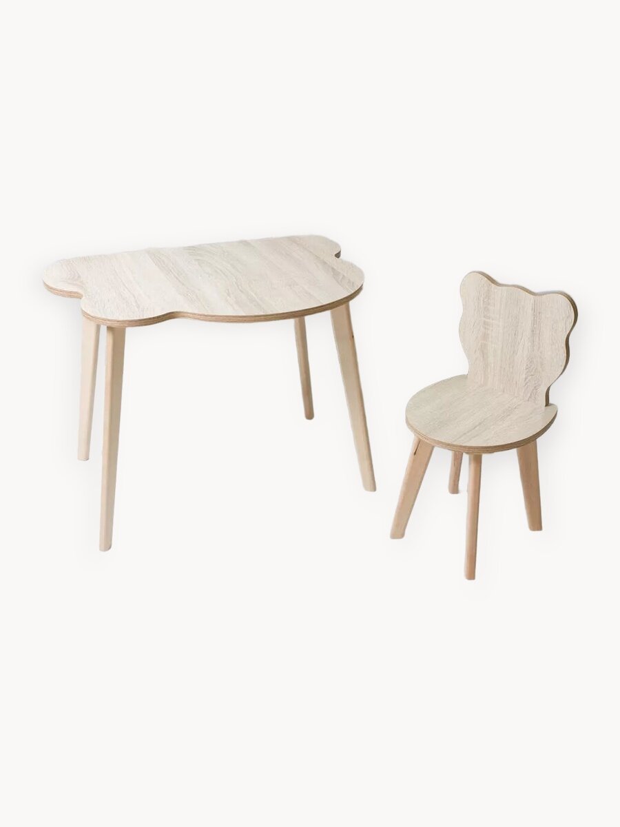 Детский стол и стул, комплект, комплект детской мебели RuLes дуб сонома