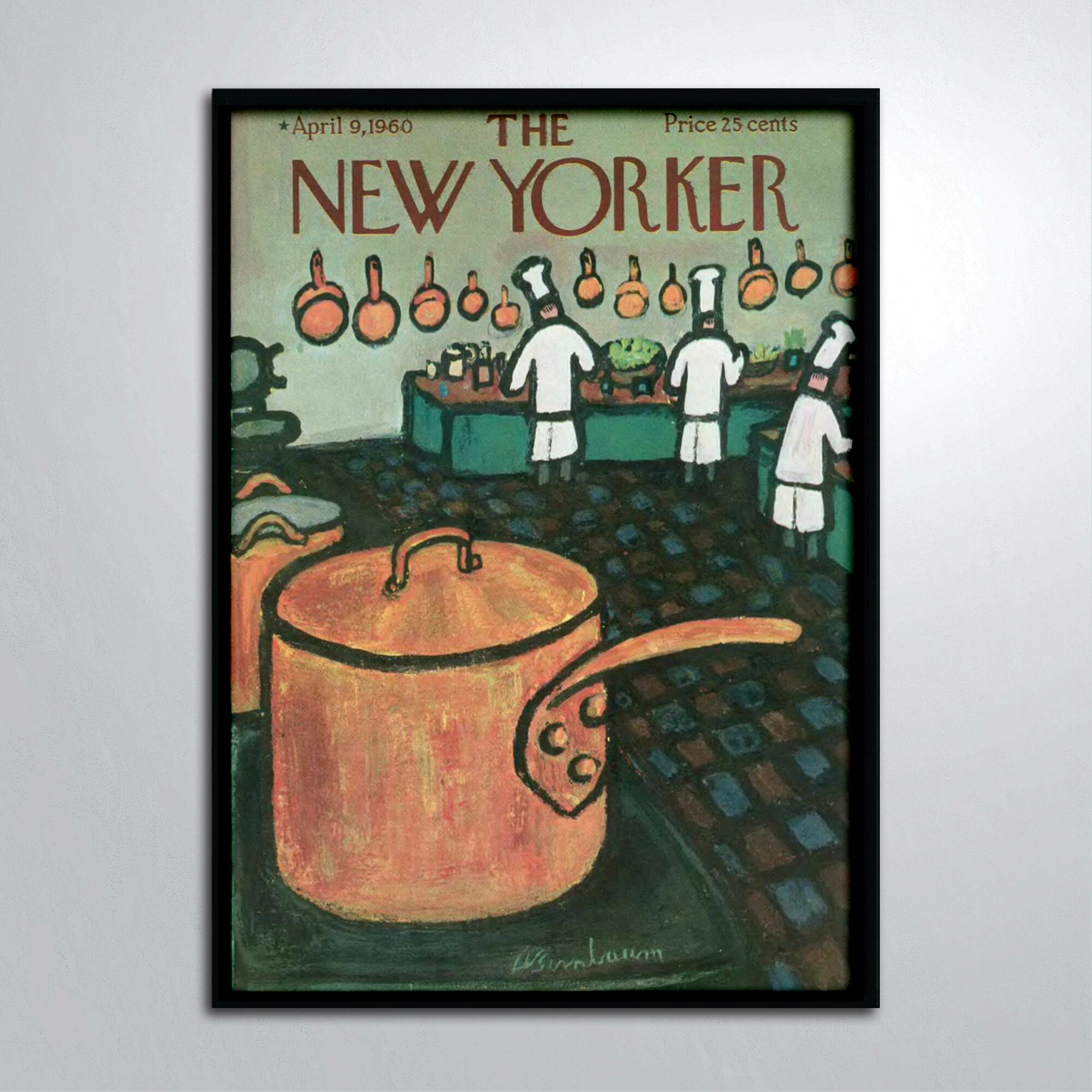 Постер без рамы/Постер для интерьера/Плакат Винтажный Журнал Нью Йоркер The NEW YORKER 9 апрель 1960г (А2/420х594)