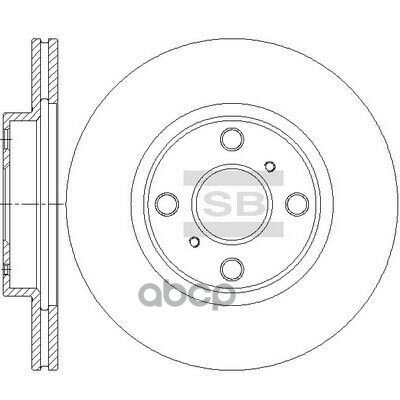 Диск тормозной TOYOTA YARIS 1.0-1.5 99- передний D 255мм. Sangsin brake арт. SD4678