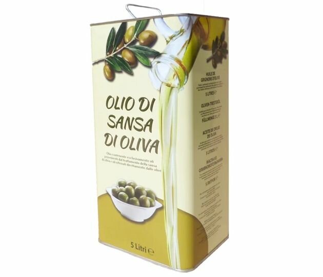 Оливковое масло для жарки Olio di sansa di oliva 5 л ( Италия )