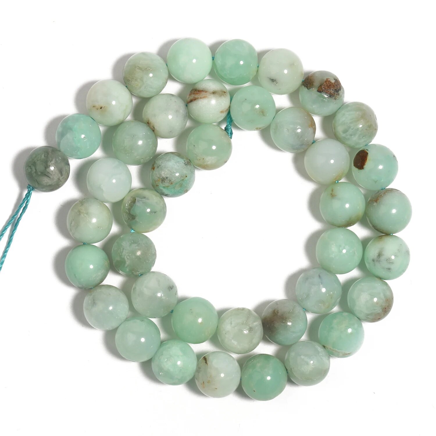 Куoyu Бусины из хризопраза и нефрита 6/8/10 мм 10MM, 15inches