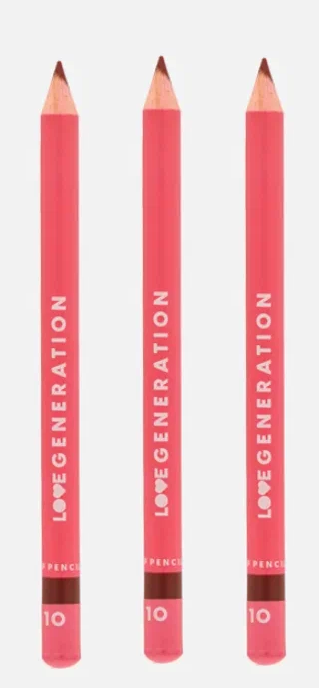 Карандаш для губ Love Generation Lip Pencil тон 10 Темно-коричневый, 1.2 гр 3 шт