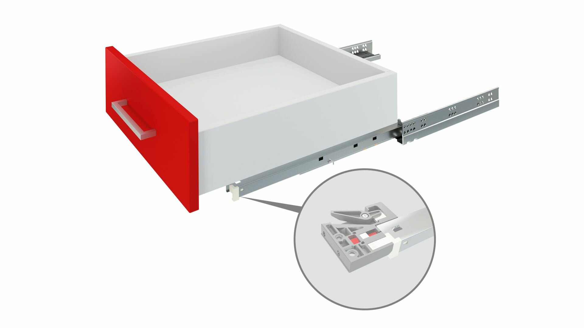 Направляющие скрытого монтажа B-Slide DB8881Zn/300, цинк