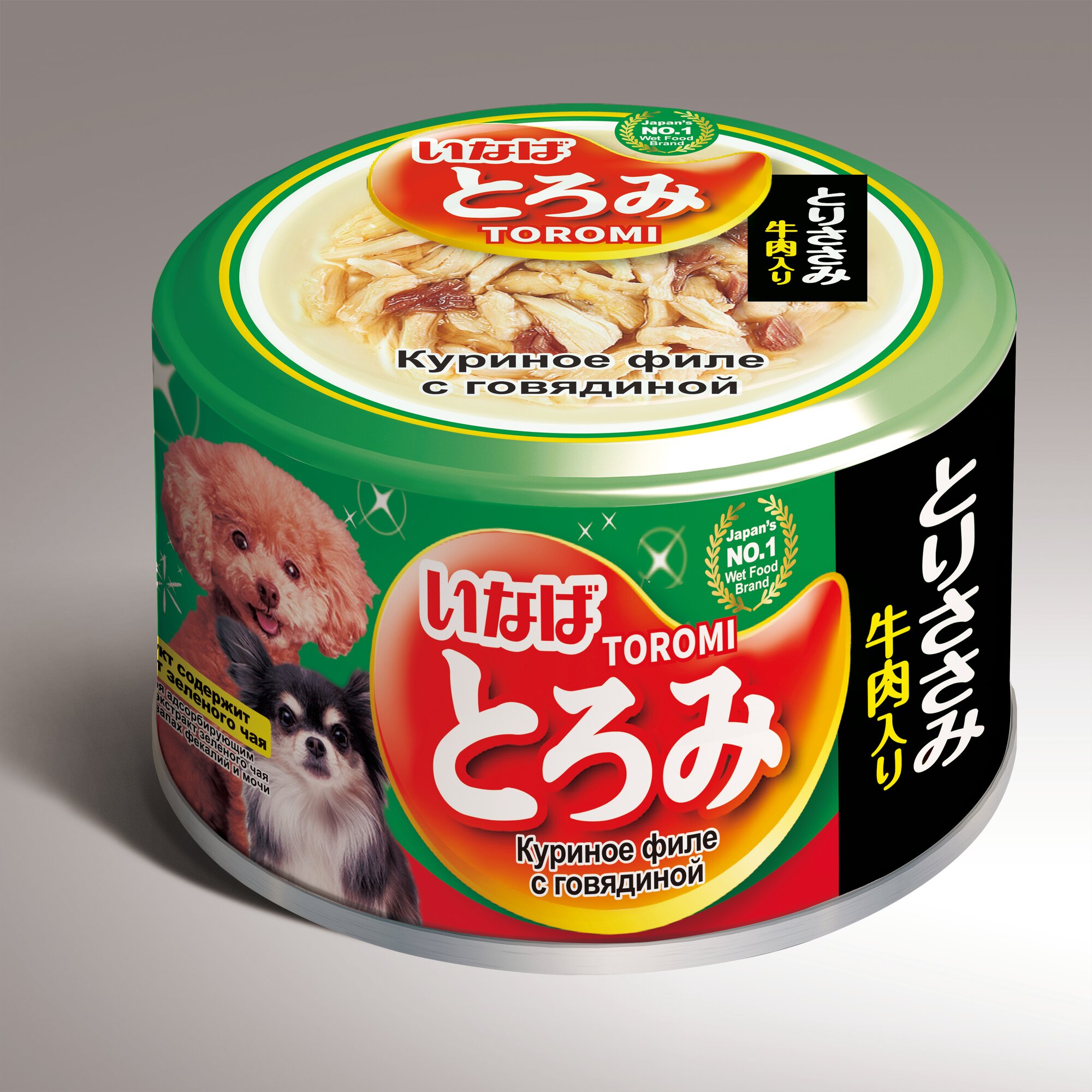 Влажный корм для собак Inaba Toromi Куриное филе с говядиной в бульоне 80г