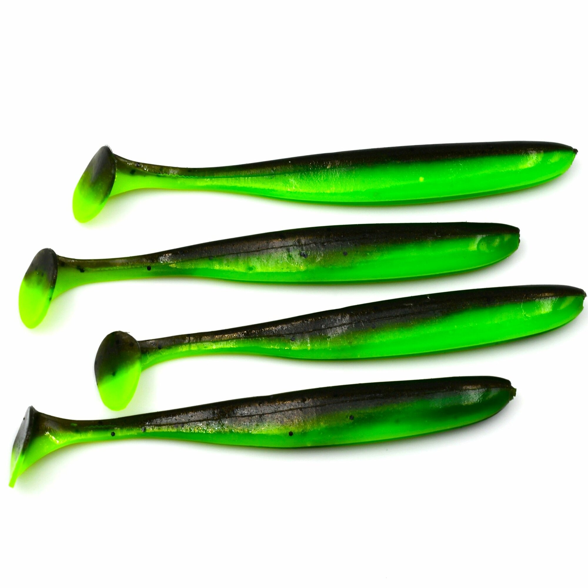 Силиконовая приманка виброхвост 4 штуки 5" Япония на окуня; судака; щуку