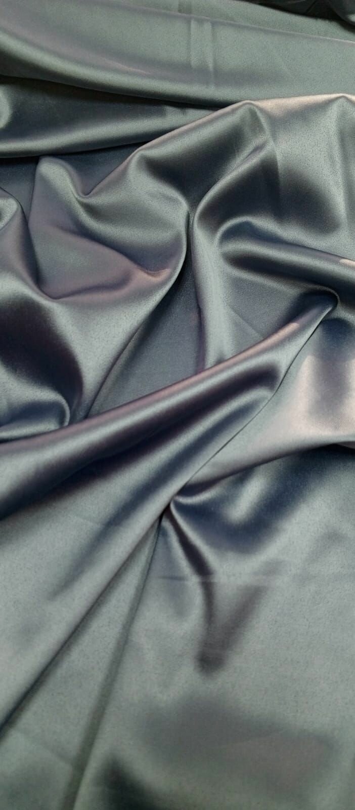 Ткань искусственный Шелк Армани, серый, ширина 150см