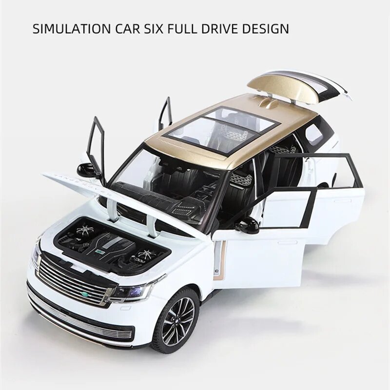 Модель автомобиля Land Range Rover 1:24 Черный, Black 2 — фото 1
