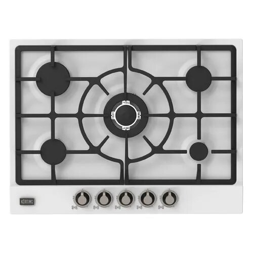 Газовая варочная панель Korting HG 761 CTSI, независимая, белый антик