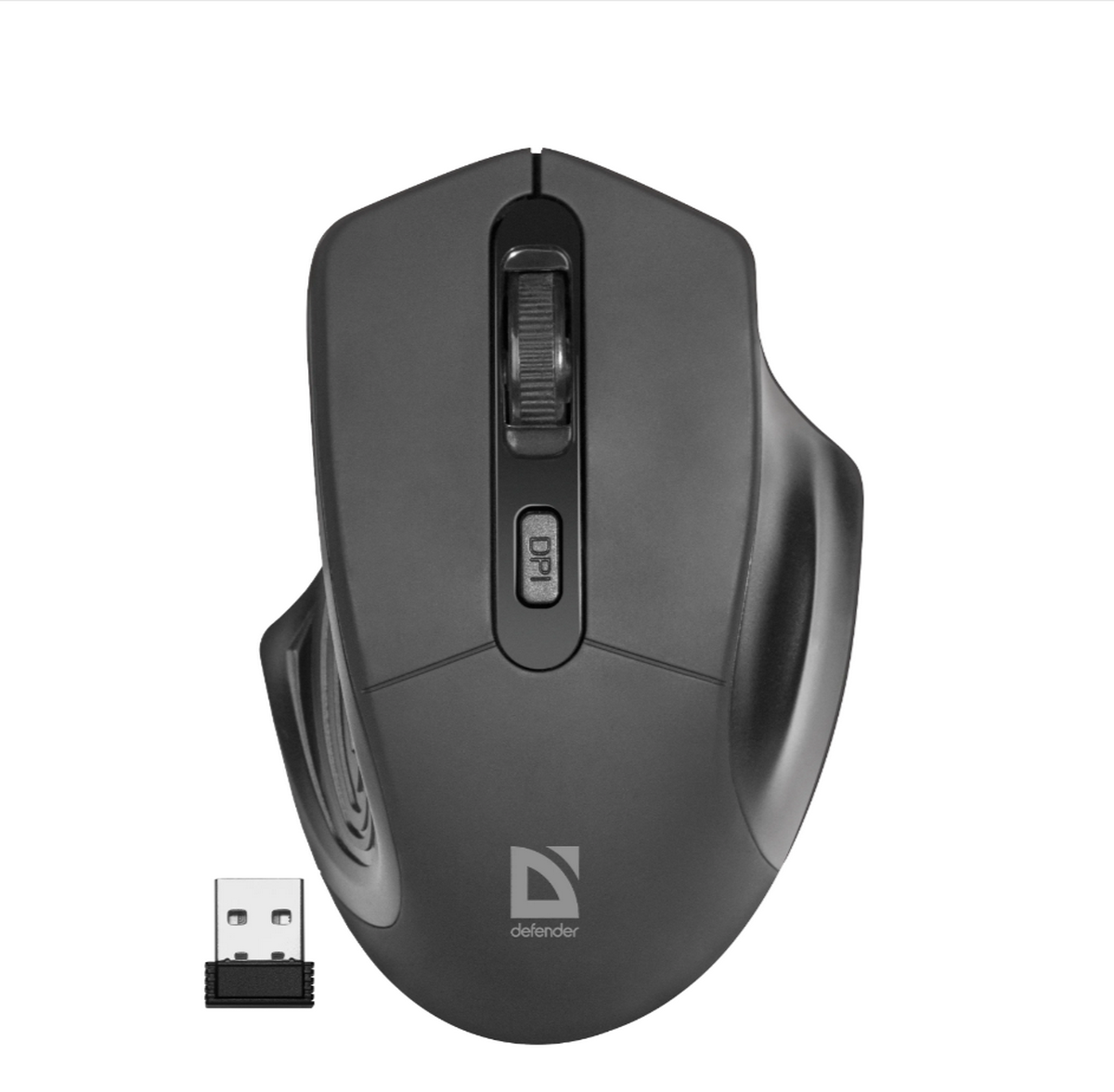Defender Мышь беспроводная оптическая Datum MB-345 черный,4 кнопки, 800-1600 dpi