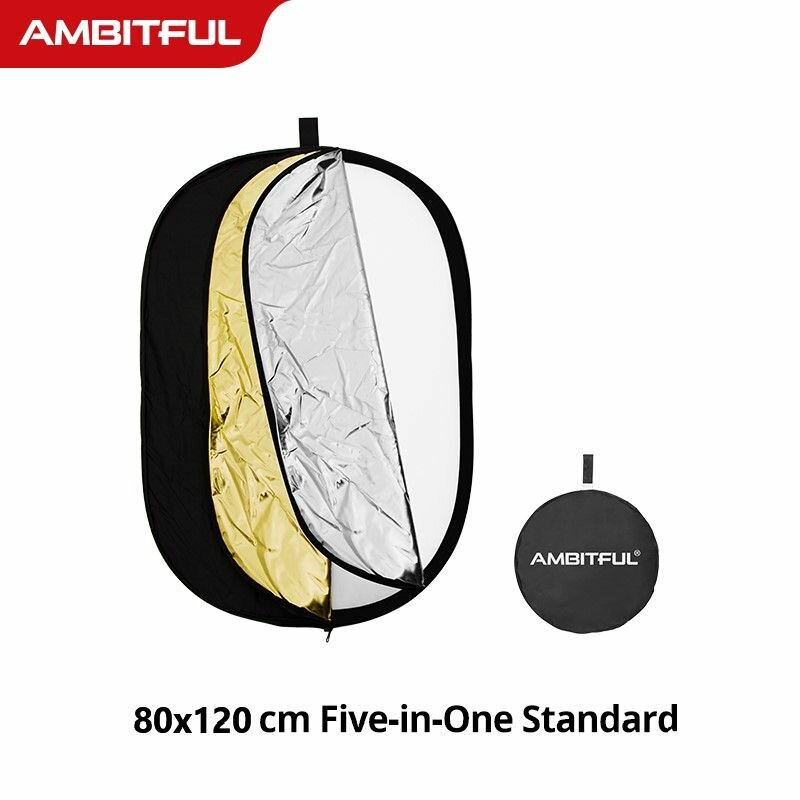 Ambitful 80*120 см 5 в 1 круглый отражатель с сумкой портативный складной