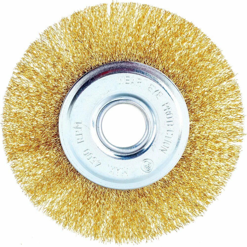 GROSSMEISTER Щетка-крацовка дисковая для УШМ латунированная проволока 125 мм 021018002