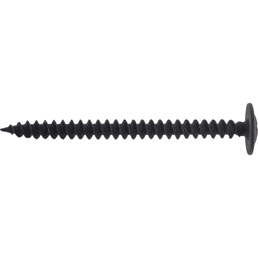 Саморез с прессшайбой Качественный крепеж 4.2х51, острый, черный, 70 шт. 0200278 КЧ, черный