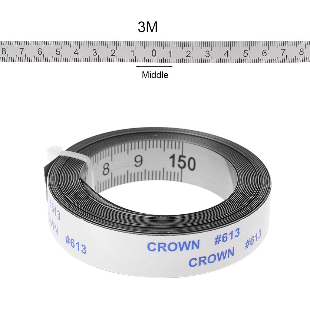 Измерительная рулетка из нержавеющей стали с самоклеящейся метрической шкалой для фрезерного стола с Т-образной дорожкой Sa-Woodworking