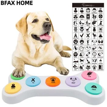 2024 Аудио кнопка для дрессировки собак / кликер игрушка с записью голоса и команд / Семь в одном