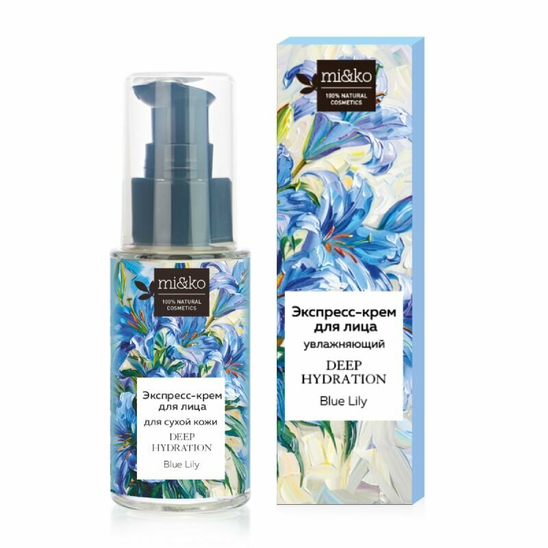Mi&Ko Экспресс-крем для лица для сухой кожи Deep Hydration Blue Lily, 30 мл