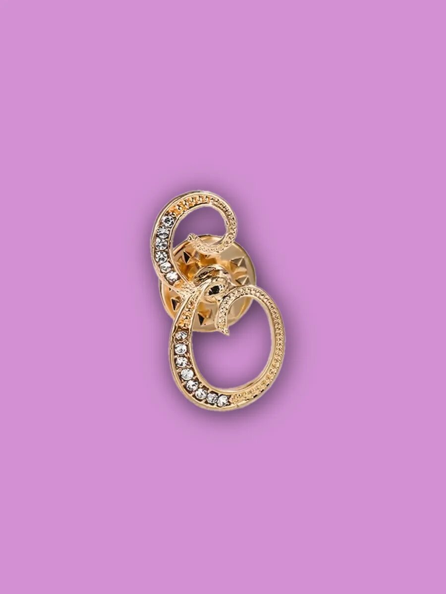 Брошь, фианит