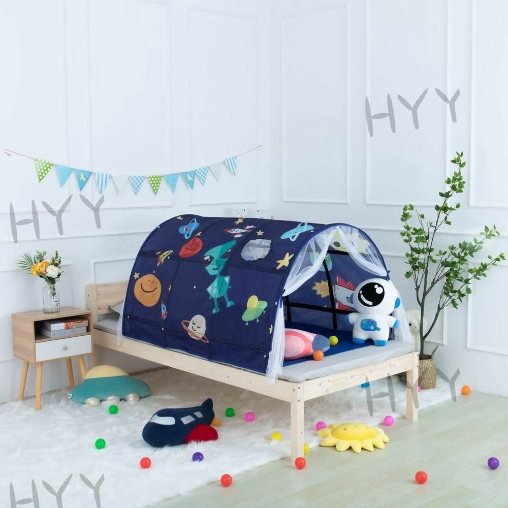 Тент палатка на кровать / Детская игровая палатка / Детский домик для сна