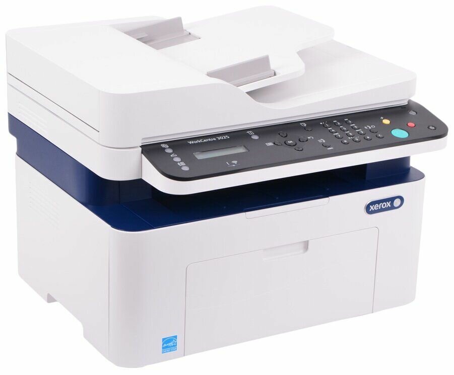 МФУ лазерное Xerox WorkCentre 3025NI, ч/б, A4, белый/синий