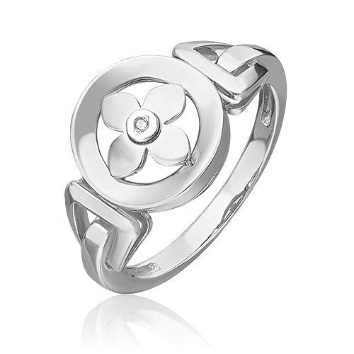 Кольцо, белое золото, 585 проба, бриллиант