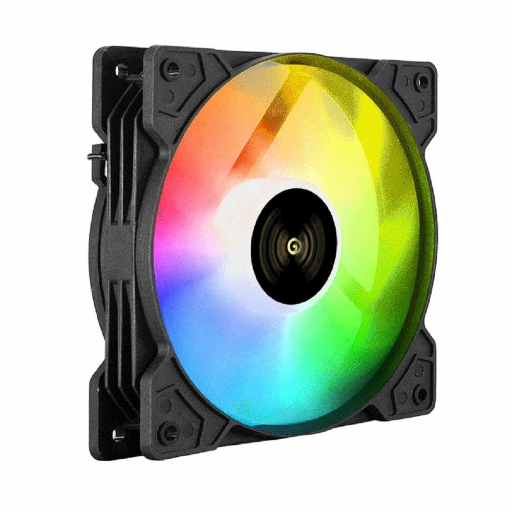 EXEGATE Вентиляторы EX295971RUS Вентилятор 12В DC с подсветкой EX12025H6PMY - PWM.ARGB 120x120x25 мм, Hydraulic bearing гидродинамический , 6pin, 1200RPM, ARGB подсветка, 33dBA