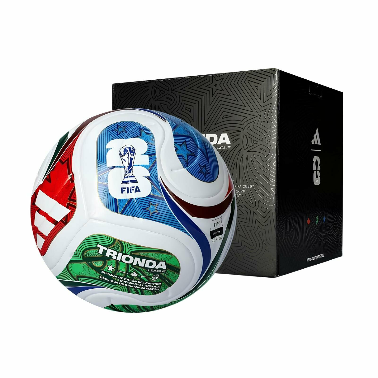 Оригинальный футбольный мяч ADIDAS WC26 LGE BOX JD8045, размер 5, FIFA Quality, мяч в подарочной упаковке