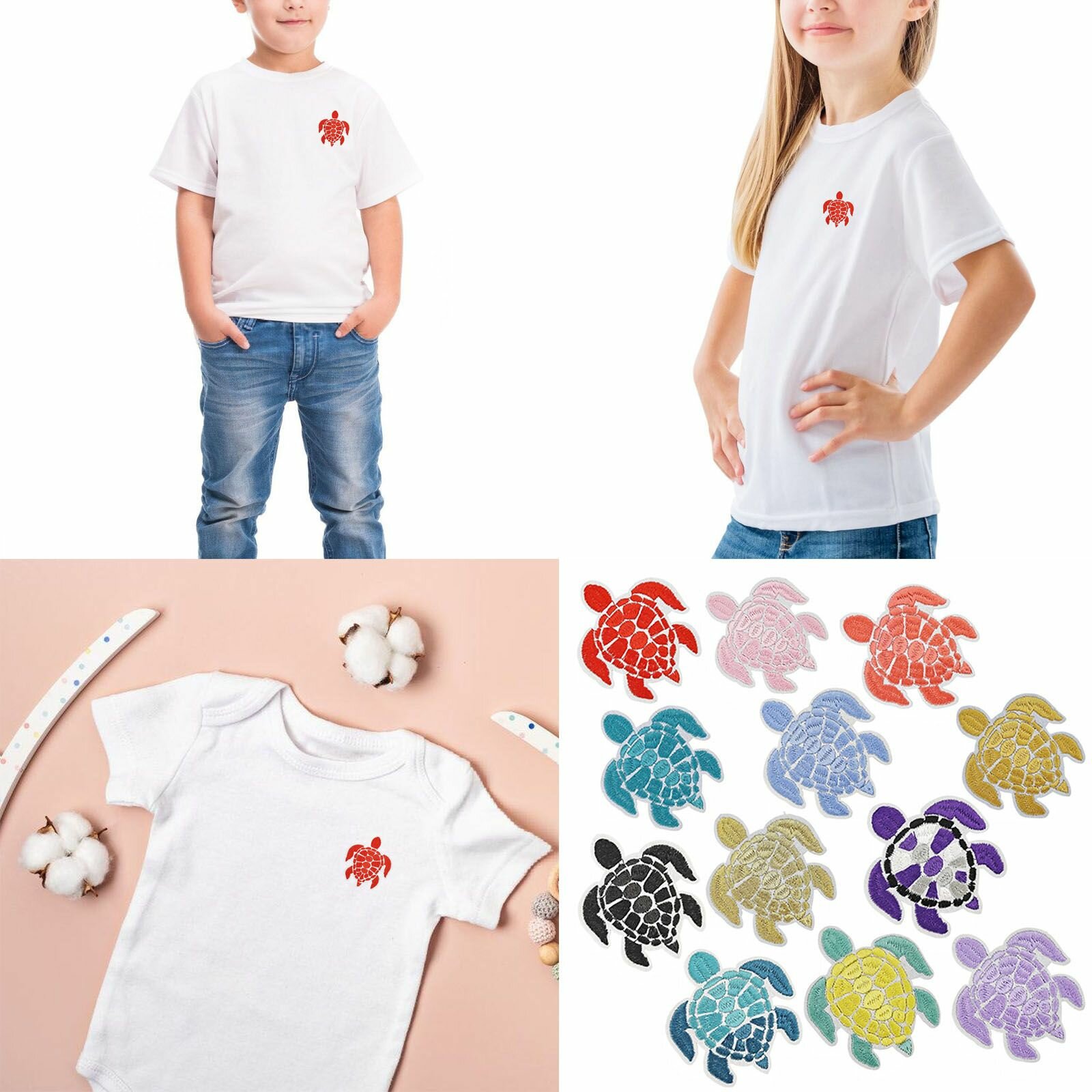 Вышитые аппликации с черепахами для вечерних юбок и одежды