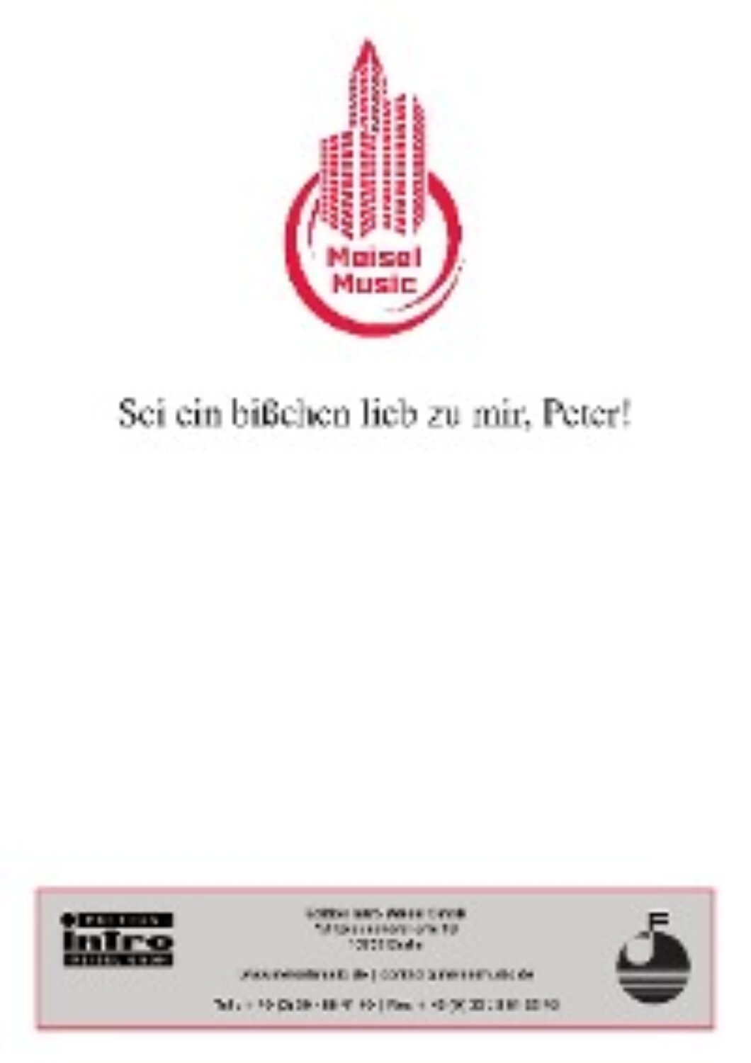 Sei ein bisschen lieb zu mir, Peter [Цифровая книга]