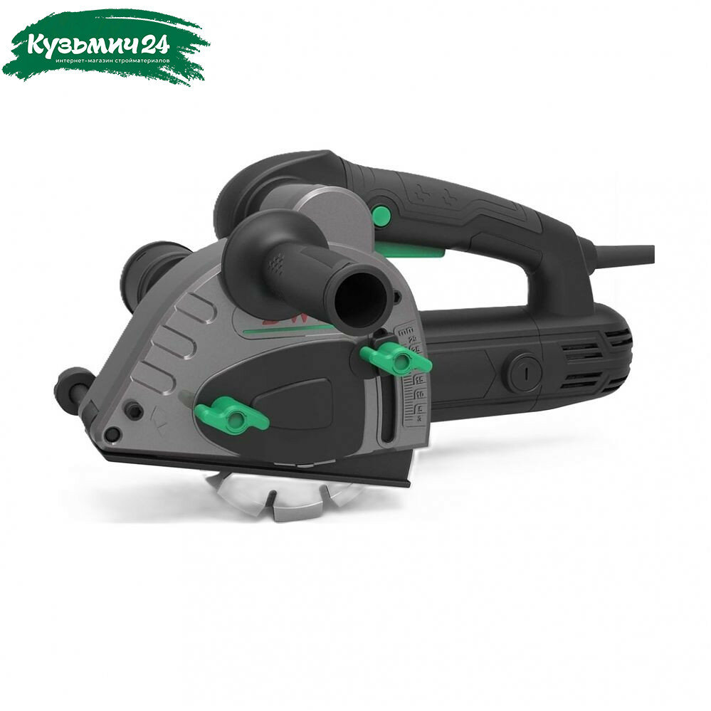 Штроборез DWT MNFP15-125 для создания пропилов в бетонных и кирпичных стенах, 125 мм, 1500 Вт, 1 шт.