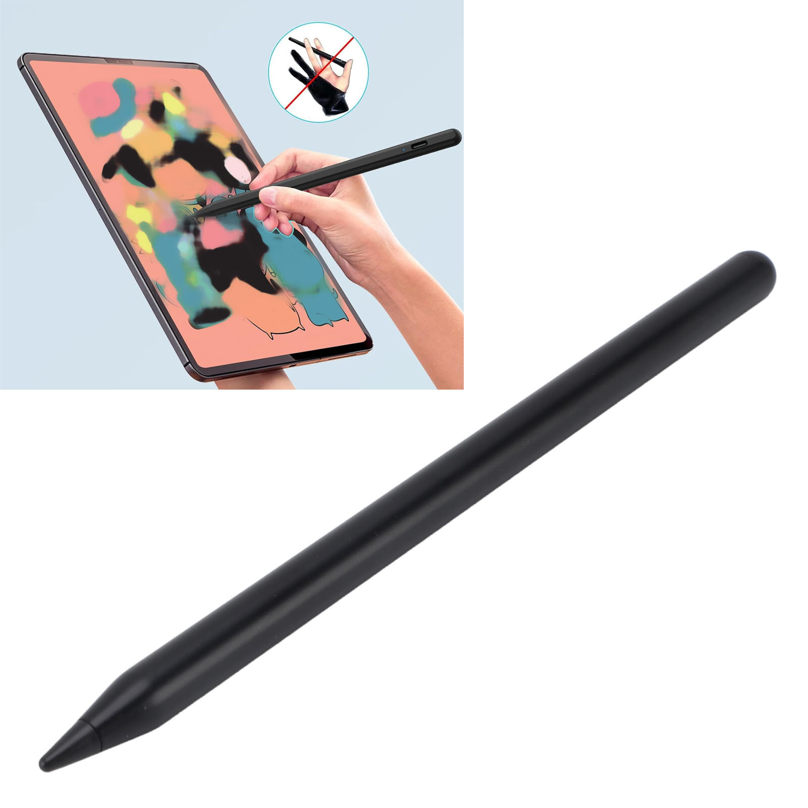 Tablet Stylus Pen High Sensitivity Magnetic Digital Touchscreen Precise Tip Black for Android IOS Devices — фото 1