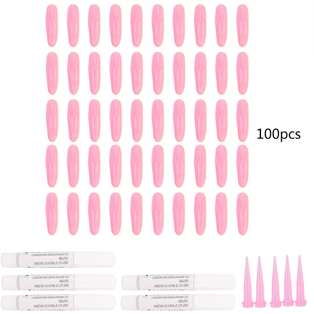 100PCS Durable Pet Cat Soft PVC Nail Cover Paw Claw Cap Wrap Grooming Accessory (Light Pink L)