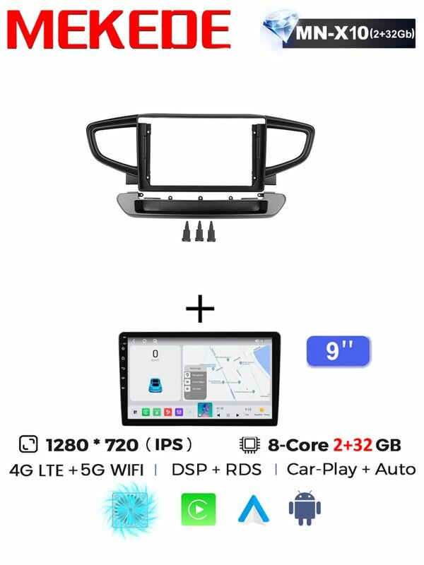 Магнитола 9" Mekede MN X10 Pro 2/32 Gb Hyundai Ioniq AE 2016-2023 (A) carplay