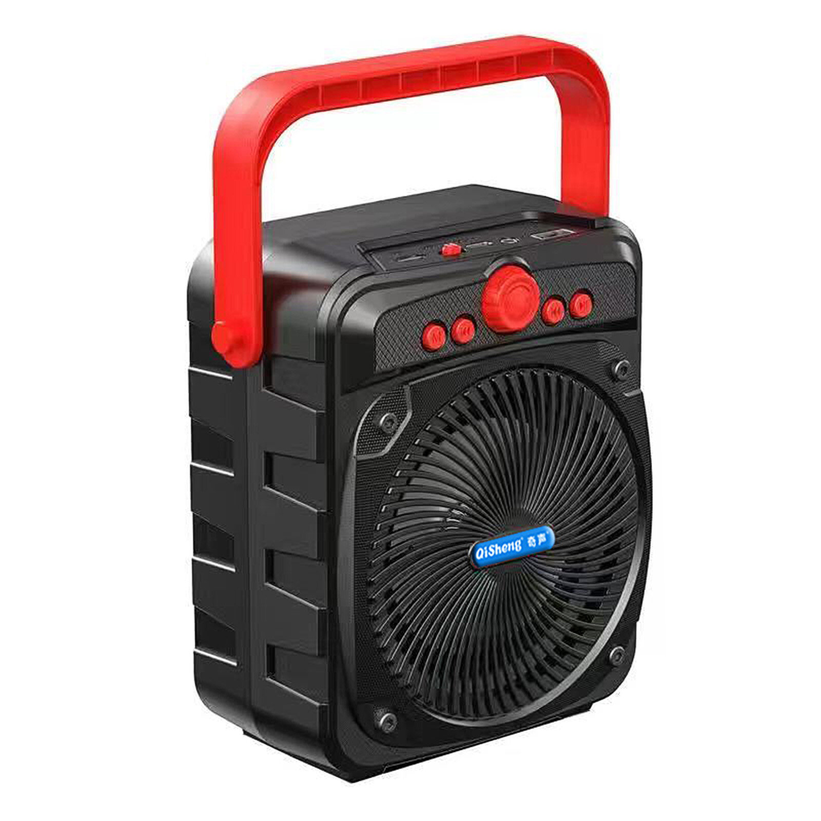 Колонка портативная Q53 Bluetooth Сабвуфер беспроводной стерео бумбокс с поддержкой реального времени голосовой трансляции TF-карта -радио микрофон вход USB, черный, 5Вт, 4.0 дюйма, 3Ом, 150Hz-18KHz, 13.0*7.5*16.0см, 443.5г