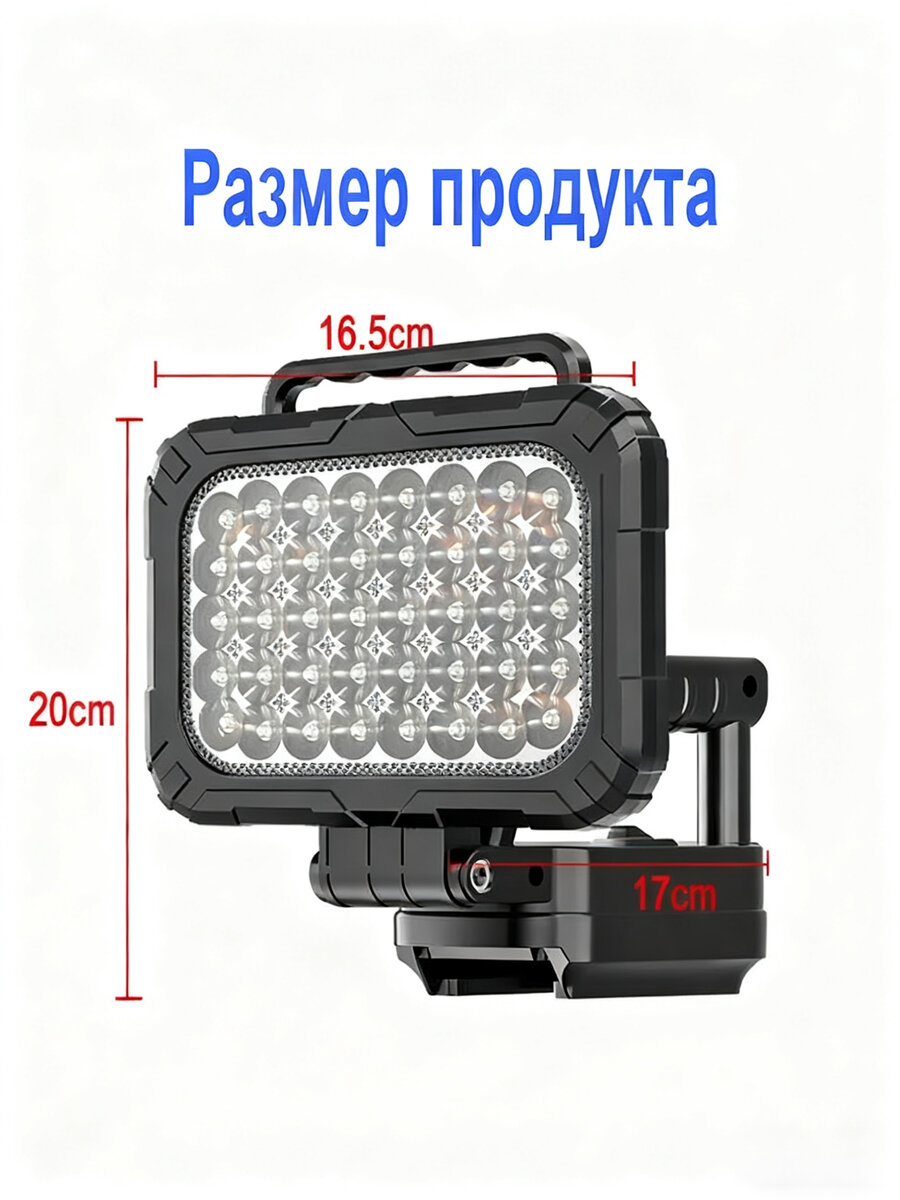 Фонарь Milwaukee 18V, светодиодный, с USB-разъемом, IP65, 4 лампы
