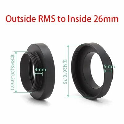 Переходник RMS(20.3mm) на M26*0.75, 4mm/5mm