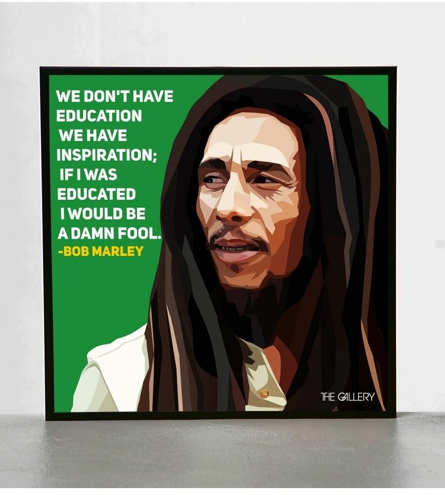 Картина постер Поп-арт Боб Марли 50х50 см