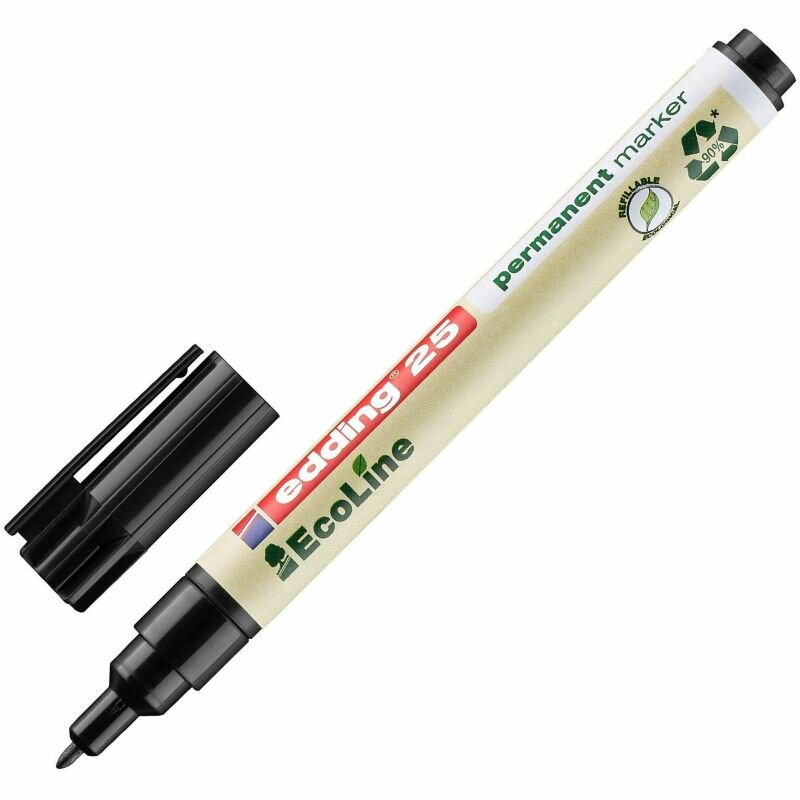 Edding Маркер перманентный 25/1 EcoLine черный, 1 мм