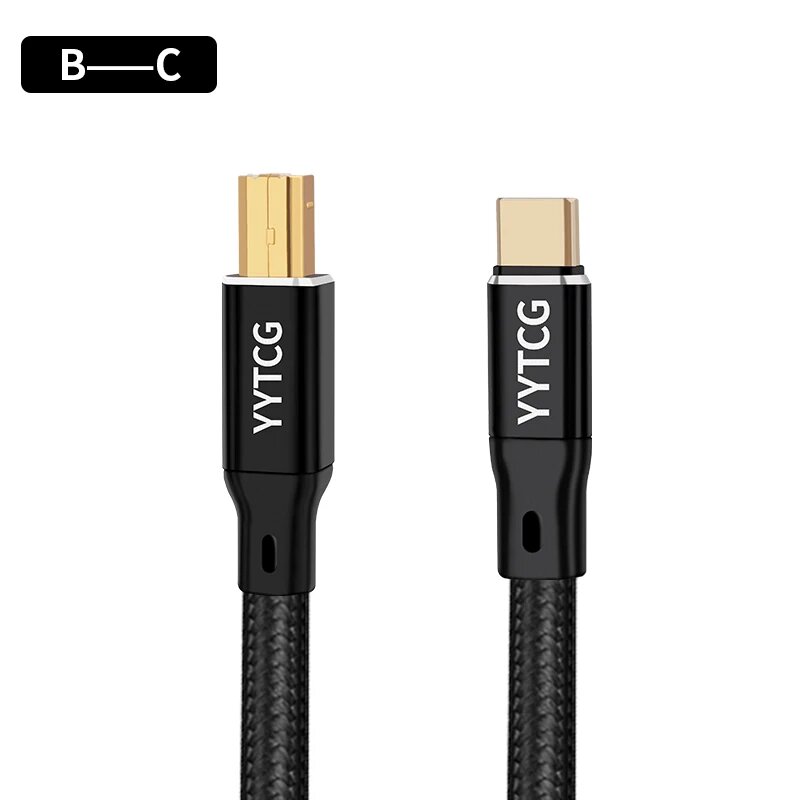 YYTCG HiFi USB OCC кабель USB A-B аудиокабель 0,5 м, B to C