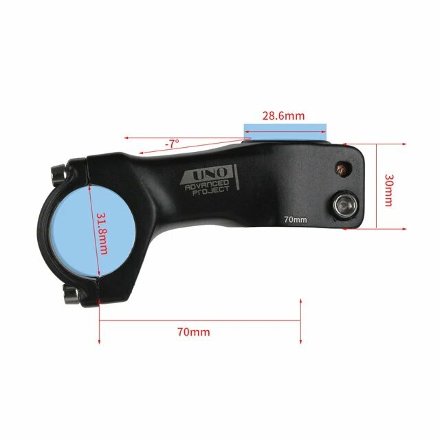 UNO Вынос руля MTB 7 градусов алюминий черный 70-90 мм Черный, 70mm