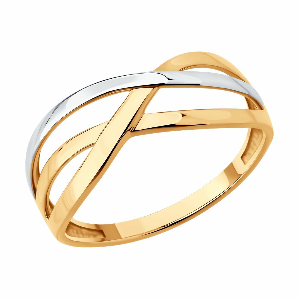 Кольцо обручальное, красное золото, 585 проба