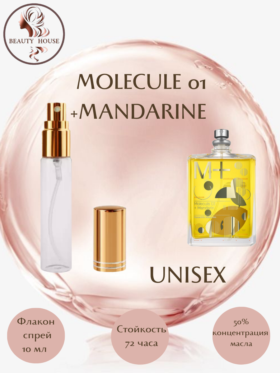 Духи масляные Molecule 01 + Mandarin спрей 10 мл унисекс, цитрусовый аромат