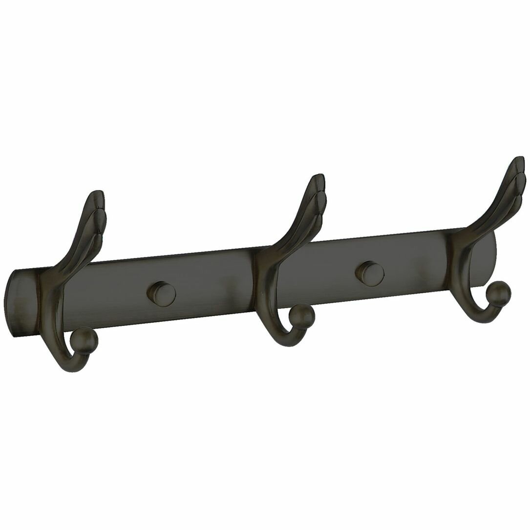 Планка с крючками Savol 3 крючка черный S-06203H