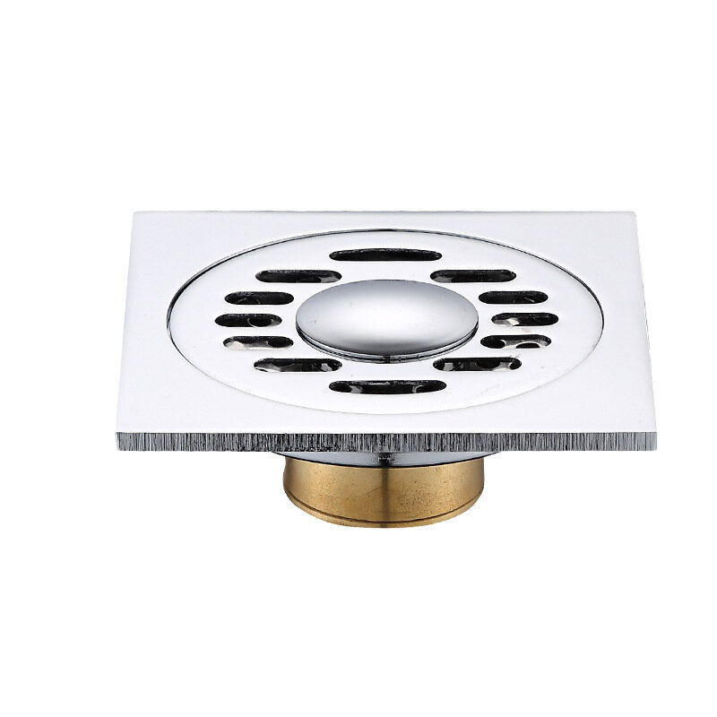 10*10 Большой дренажный напольный слив для ванной, балкона, кухни, стиральной машины, двойного использования, глубокий водяной затвор, латунный напольный слив