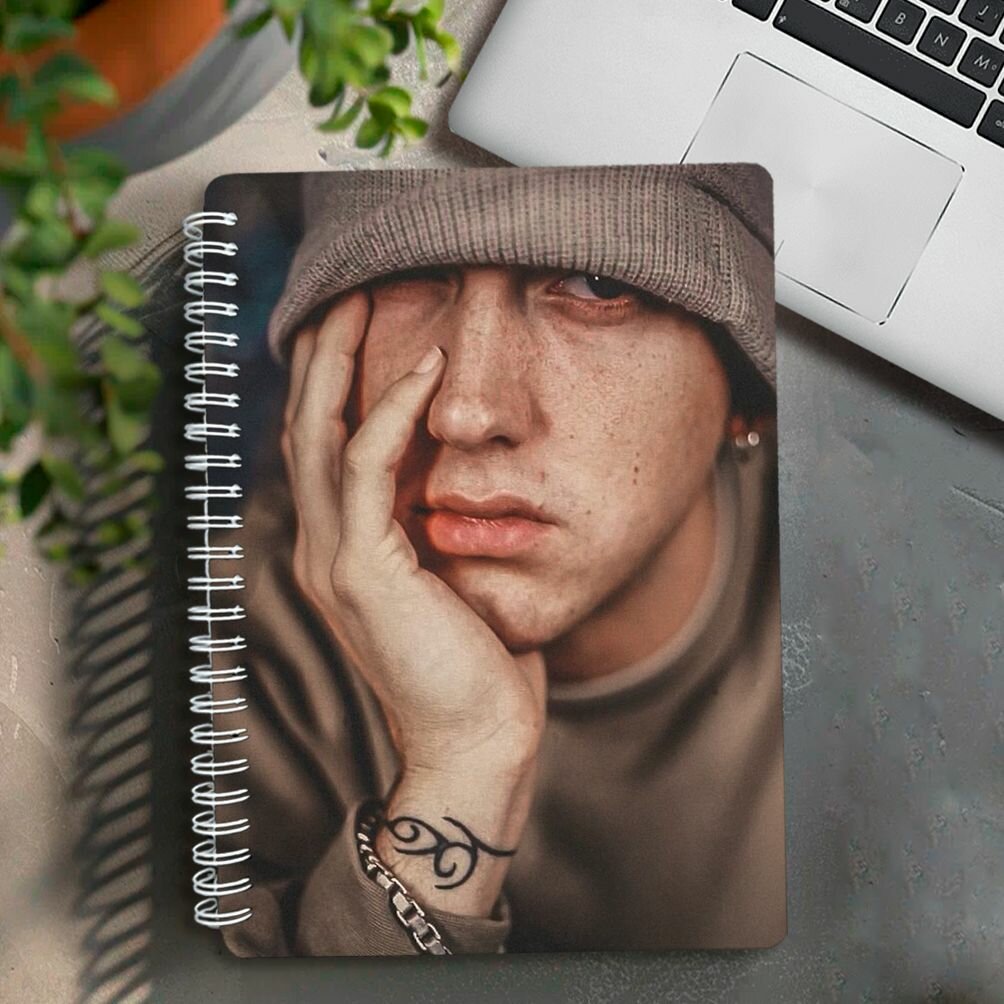 Блокнот для записей в клетку подарочный в твердой обложке А5 Eminem