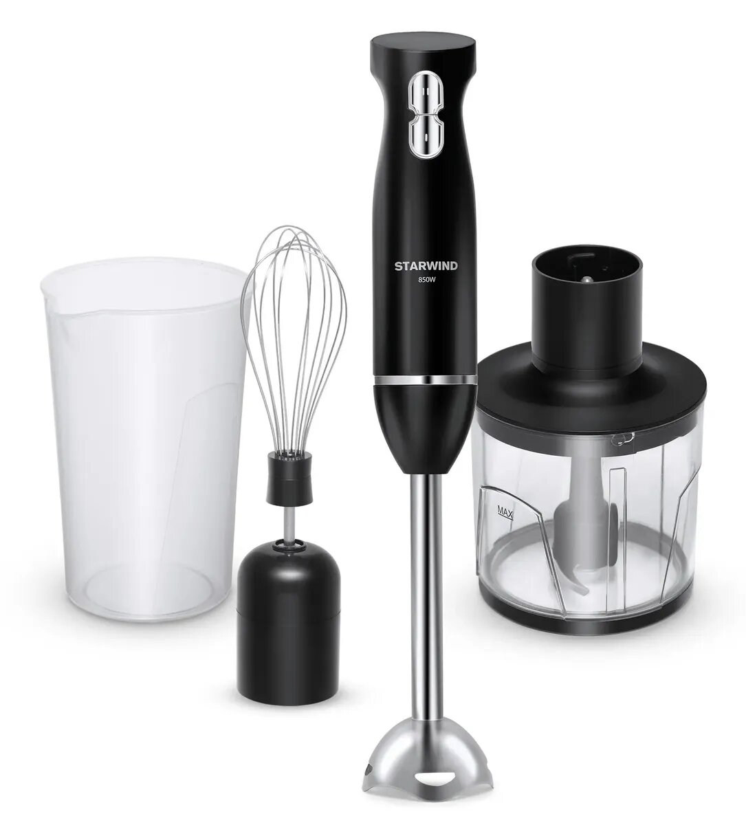 Блендер Starwind SBP2200, черный/серебристый, пластик/металл, 850 Вт