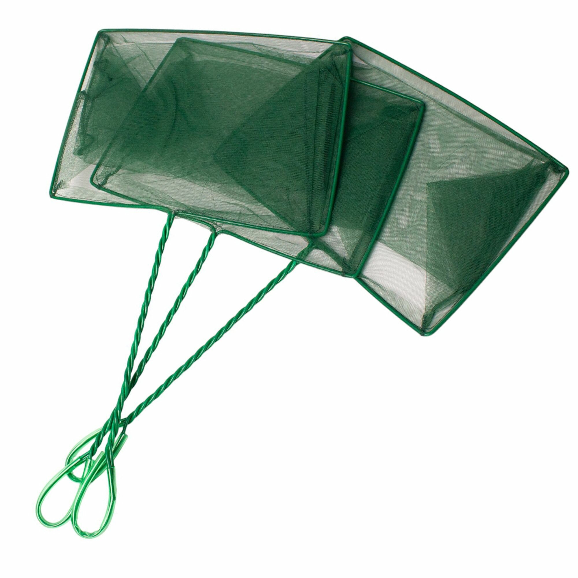 Сачки для аквариума зеленые Hailea, ковш 31x21 см (вместе с ручкой 55 см.) 3 шт.