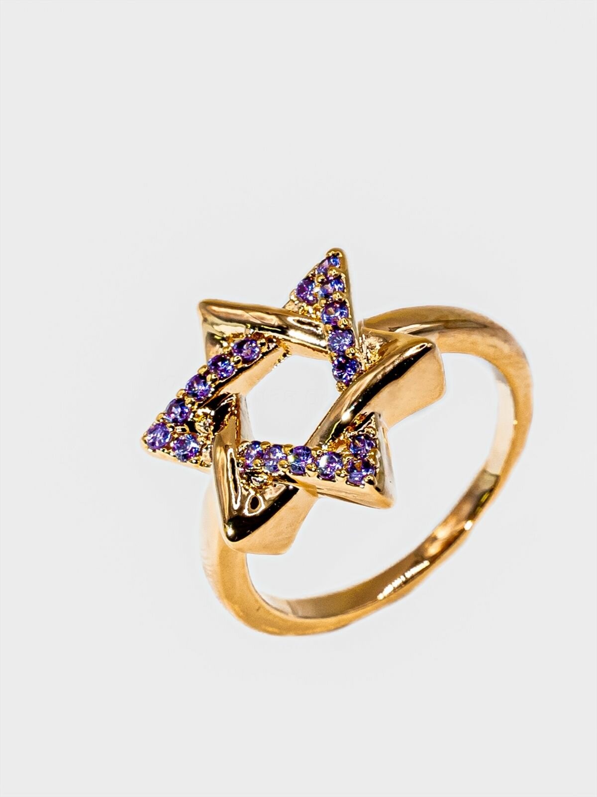 Кольцо, аметист синтетический