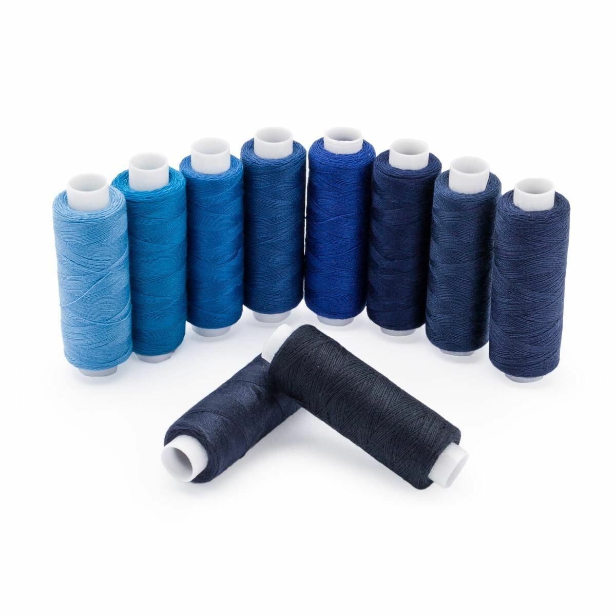 Набор швейных нитей Bestex 50/2 "Синий микс", 183 м, 200 ярд, 10 шт