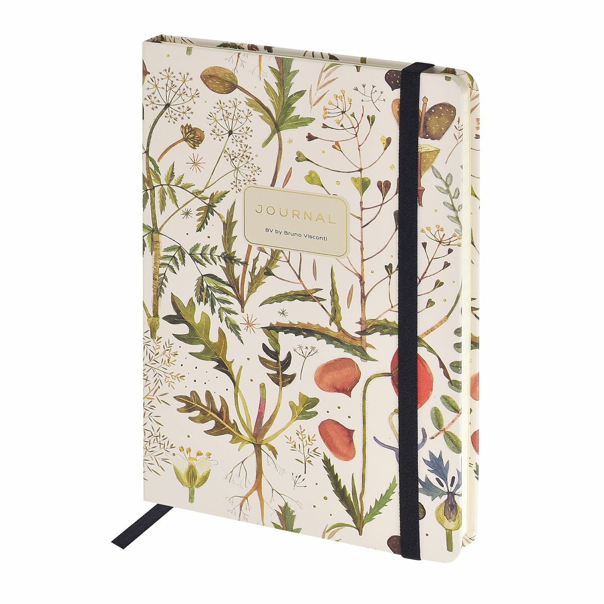 Записная книжка А5 BrunoVisconti "Луговые травы" Megapolis Journal,100 листов, на резинке, линия